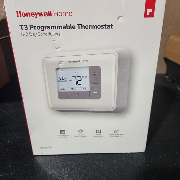 Honeywell | Other | Honeywell Home T3 Programmable Thermostat 52 Day Scheduling Rth636d White ...